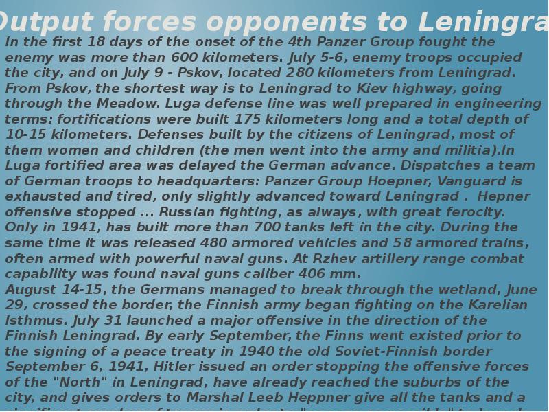 The Siege of Leningrad
