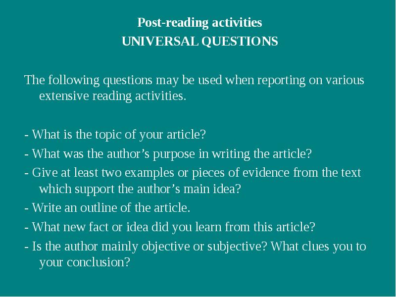 Reading Lesson Plan