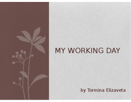My working day