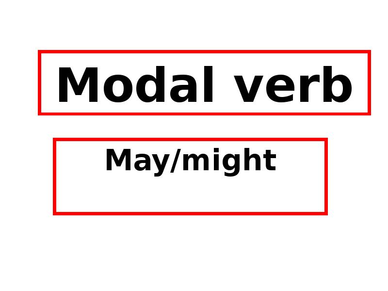 Modal verb May/might