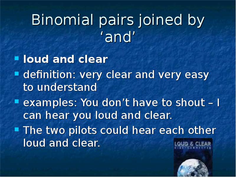 Binomials
