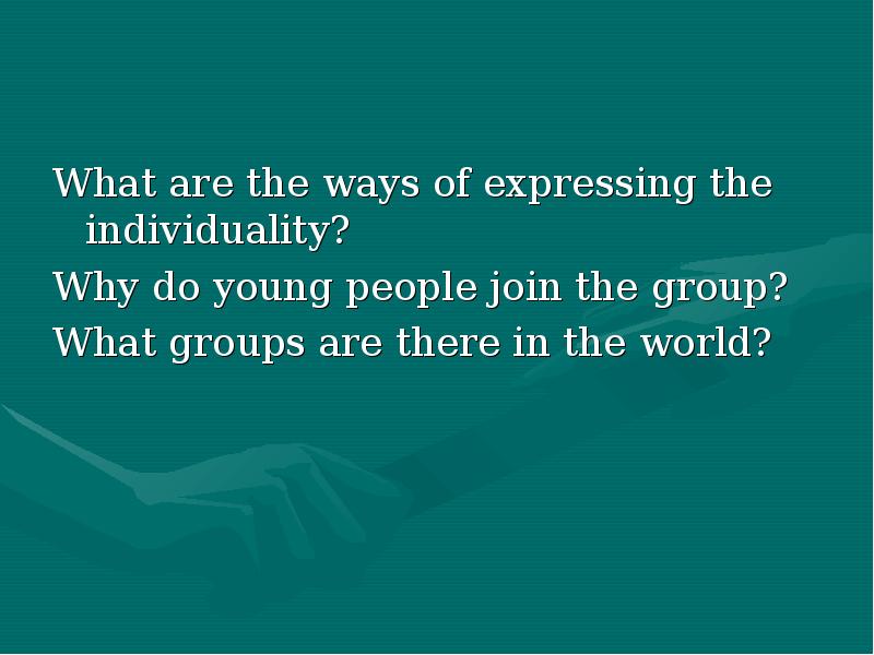 How do teens express their individuality