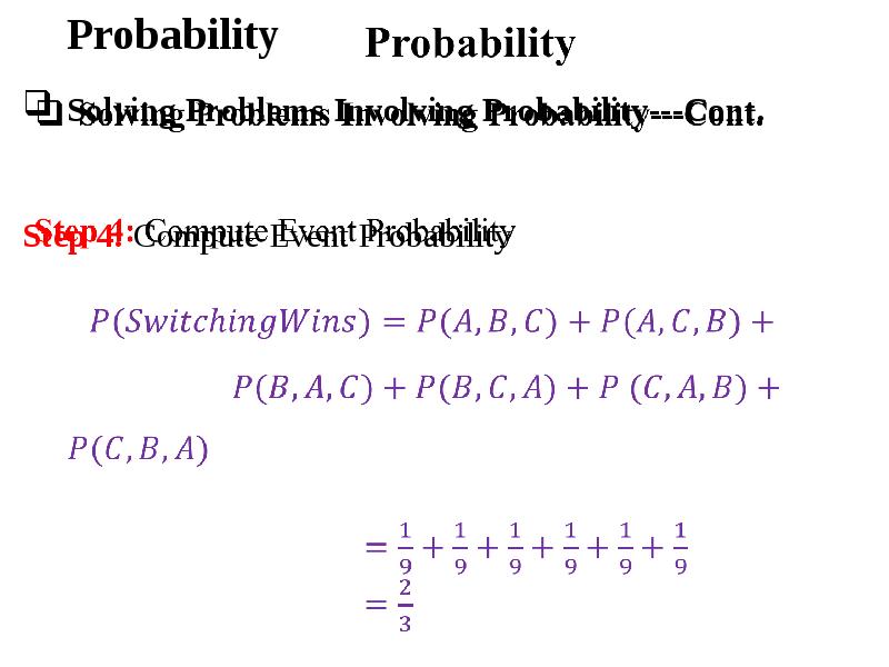 Discrete mathematics. Probability