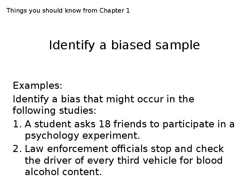 Distinguish between a population and a sample