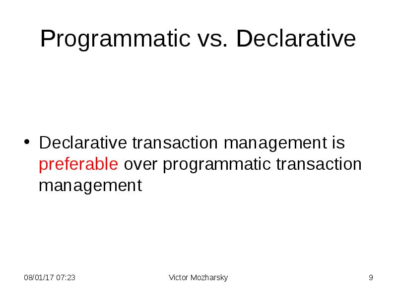 3. Java Persistence API. 5. Transaction Management