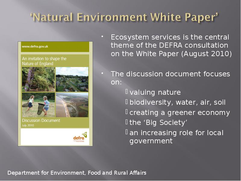 Ecosystem services