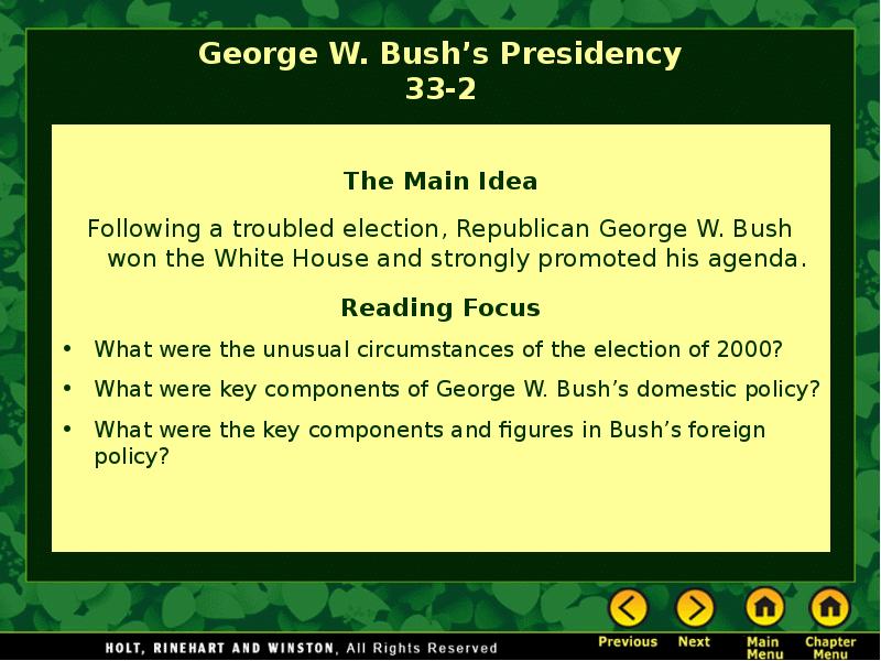 George W. Bush's presidency