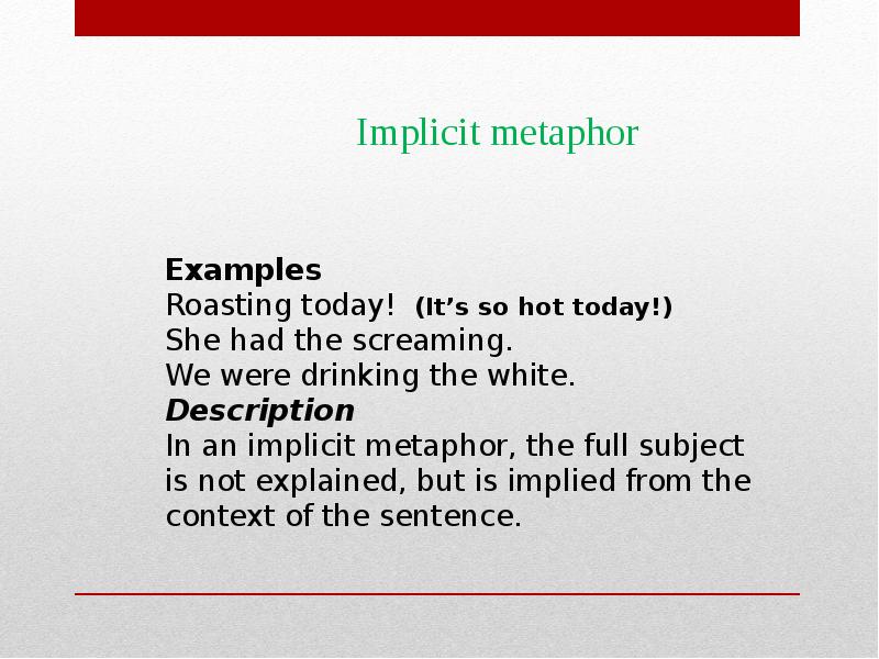 Metaphors. History of metaphors