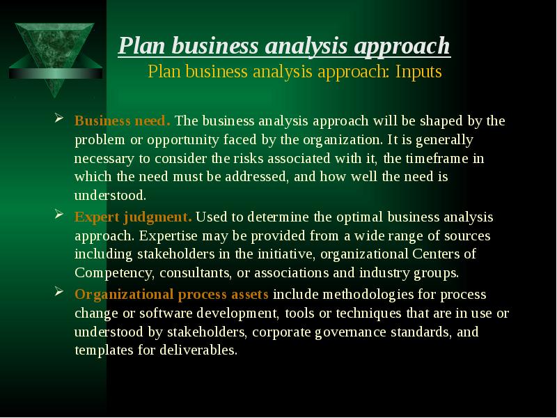 The business analysis, planning and monitoring. (Сhapter 2)