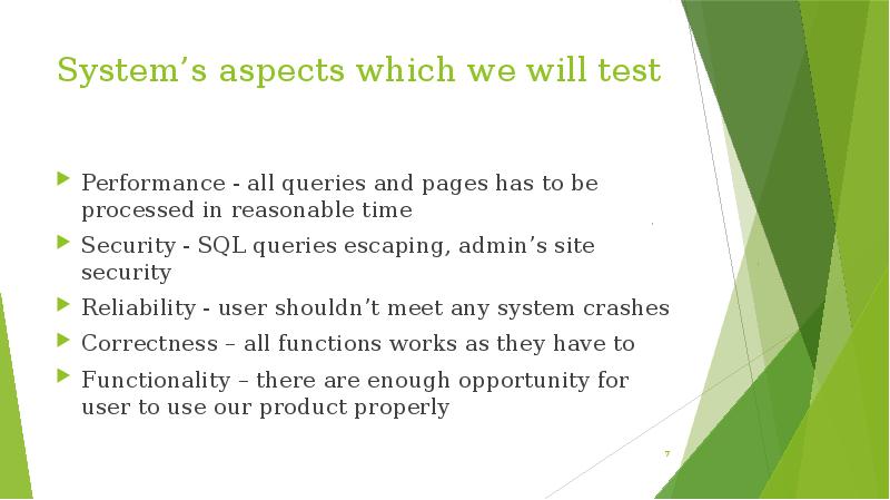 System Test Specification
