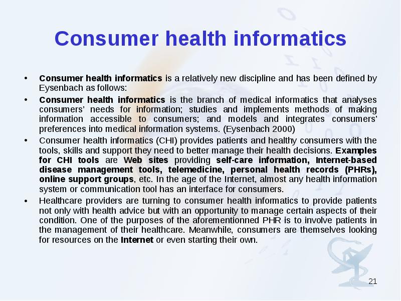 Introduction in Medical informatics