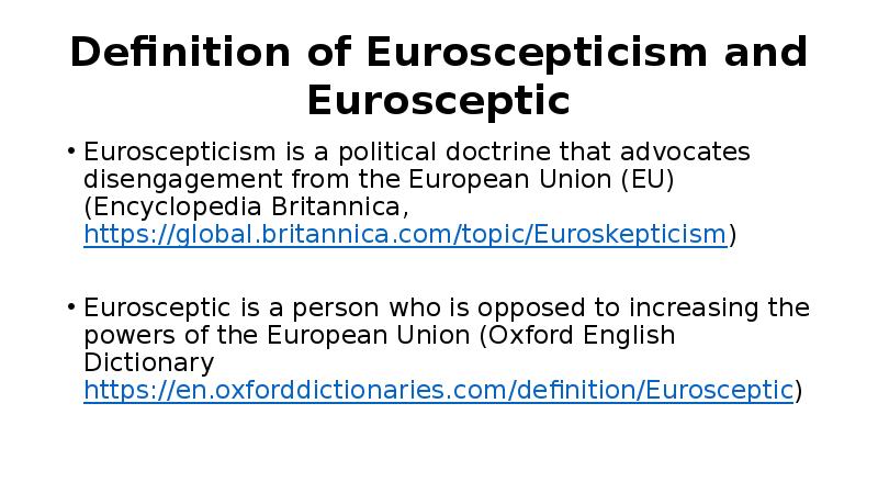 What causes Euroscepticism