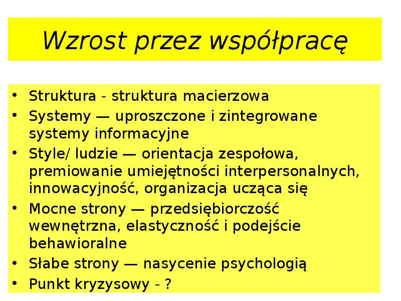 Zachowania organizacyjne. Model L.E. Greinera