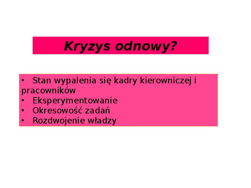 Zachowania organizacyjne. Model L.E. Greinera