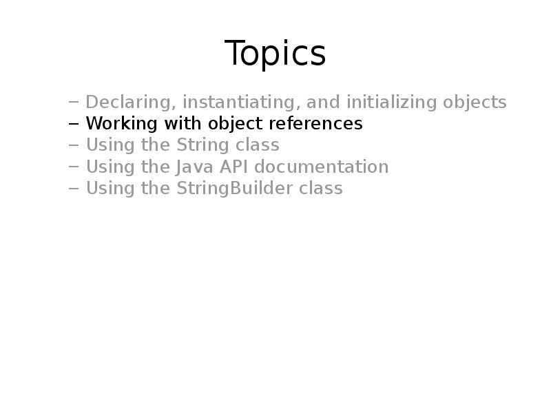 Lesson 5. Working with Objects
