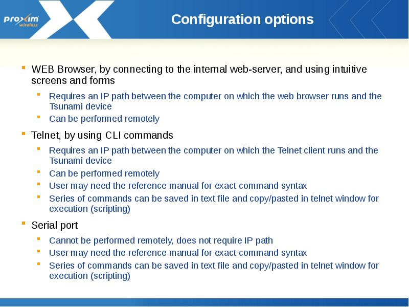 Configuration and management