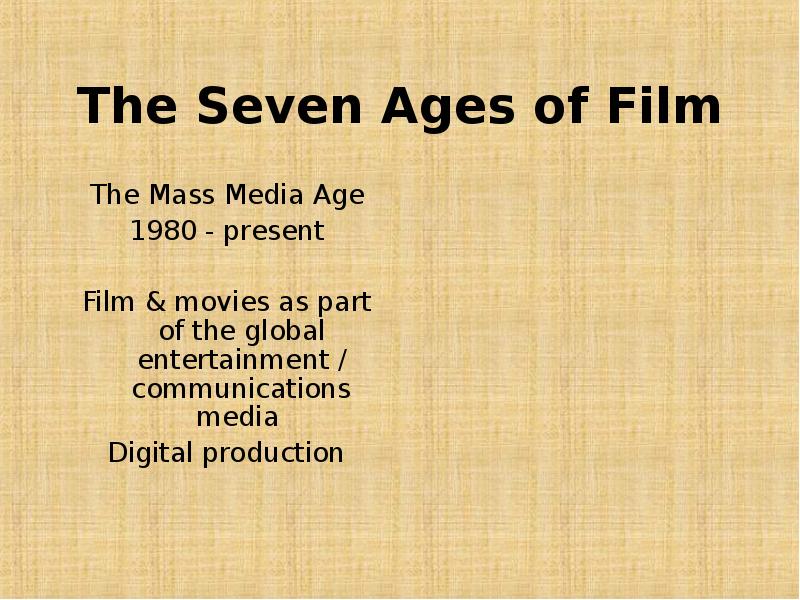 The history of cinema
