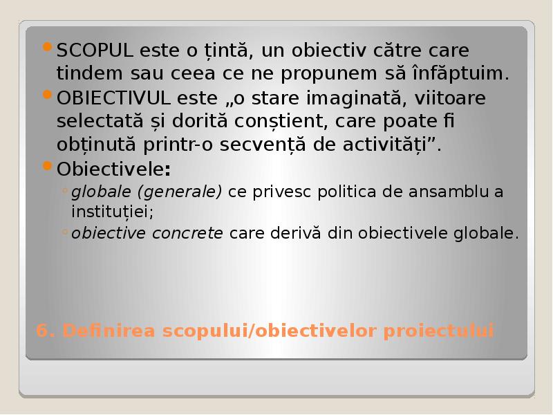 Fazele proiectului. Concepţia proiectului