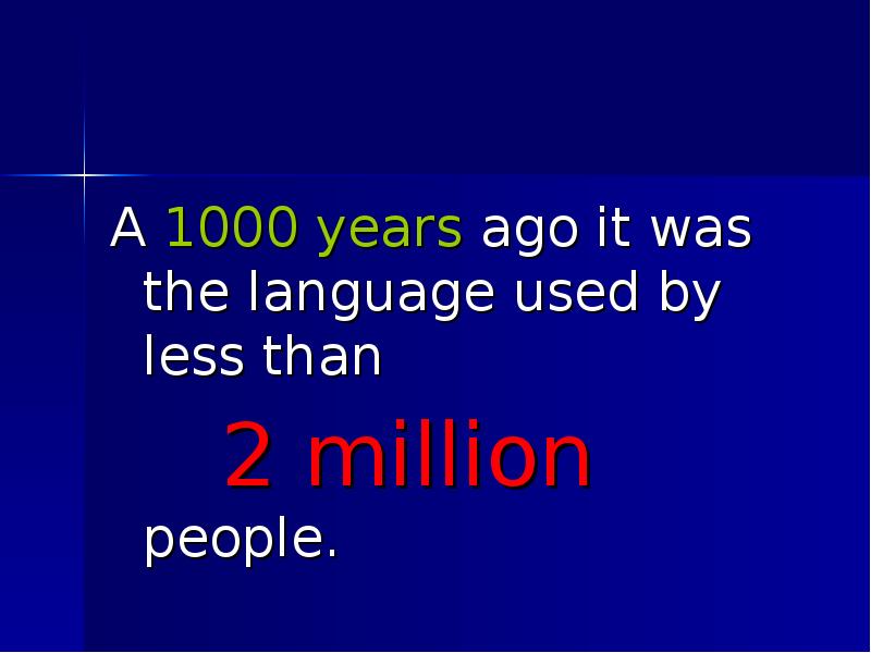 English. International language