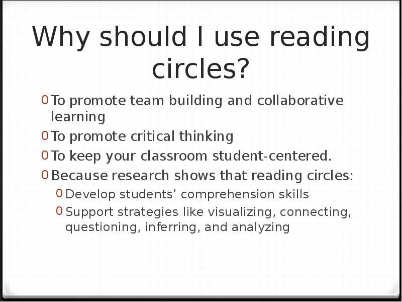 Interactive Reading with Reading Circles - презентация, доклад, проект