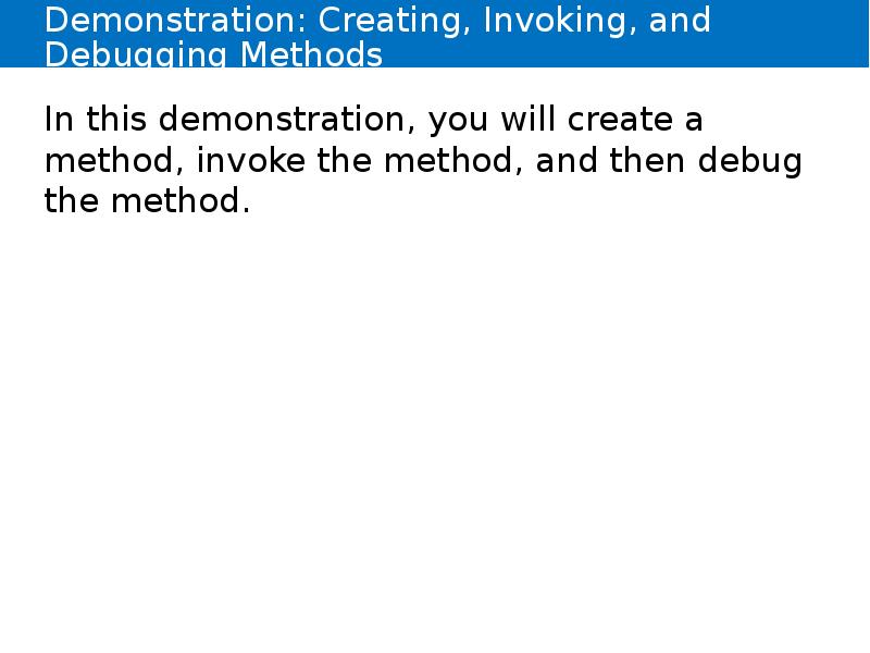 Microsoft official course. Creating methods, handling exceptions, and monitoring applications ...