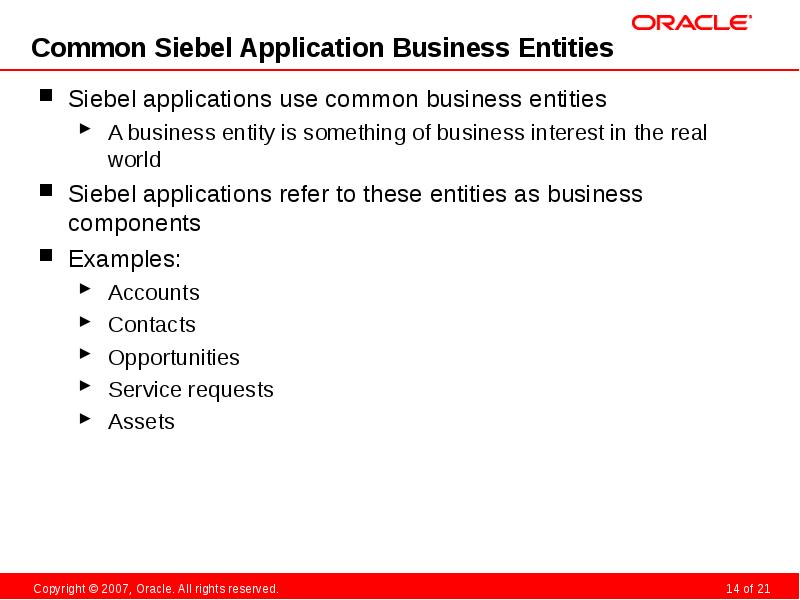 Module 1: Introducing Siebel Applications