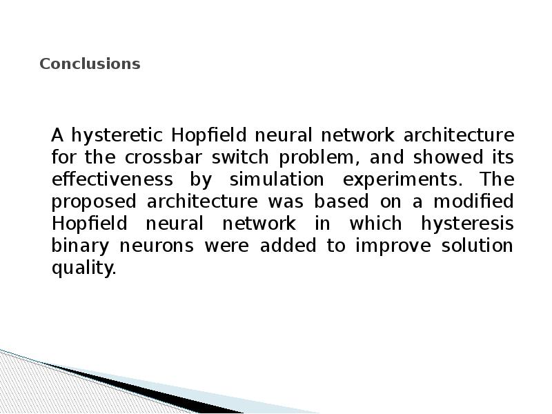 A binary Hopfield neural network