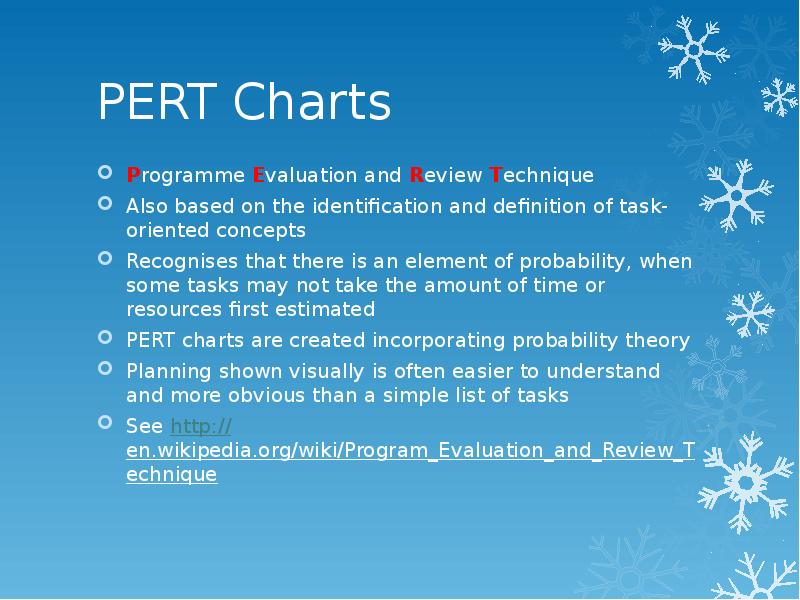 Project Management Tools - PERT and CPA