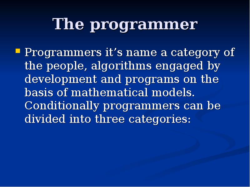 The programmer