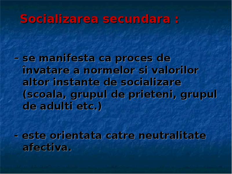 Conceptul de socializare
