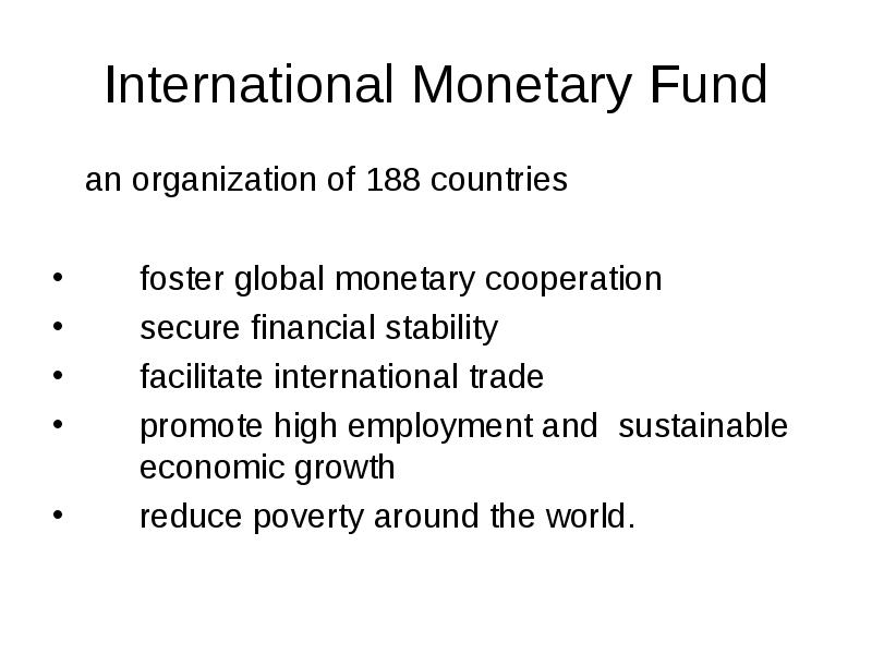 International economic organizations. (Topic 3)