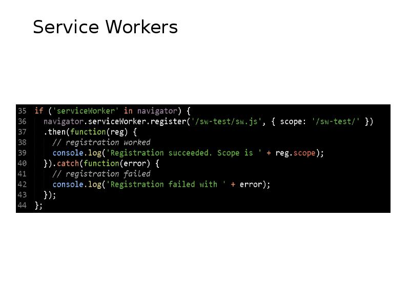 Инсталлируемые веб-приложения Service Workers, Cache API, WebRTC