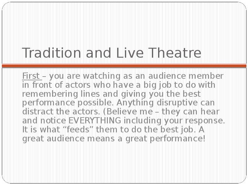 Theatre arts. Introduction to theatre, television and motion pictures