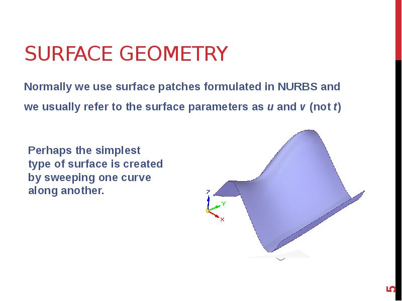 Surface geometry for CAD