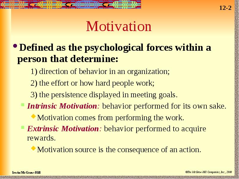 Motivation. (Session 8.12)