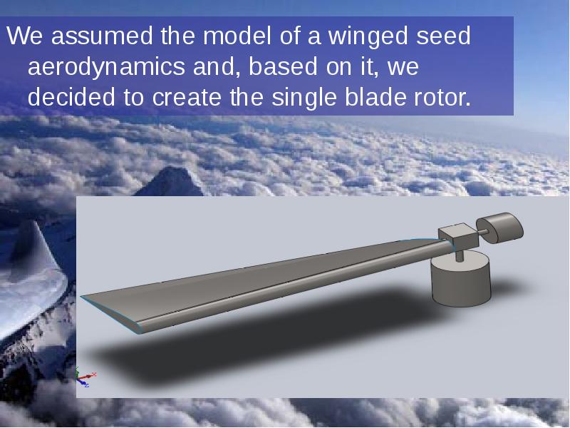 The Aerodynamics Of A Single-Blade Rotor