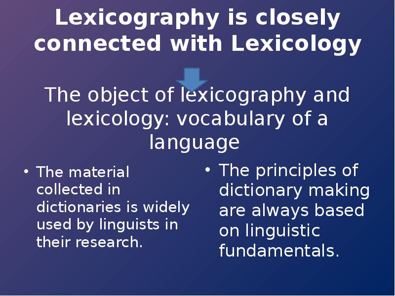 Lecture 8. Fundamentals of english lexicography