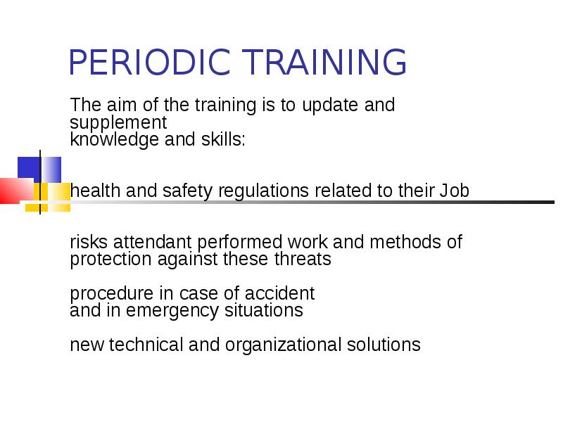 Health and safety training „MER”