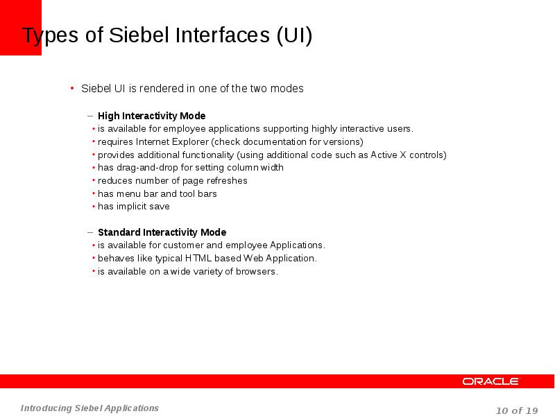 Introducing Siebel Applications