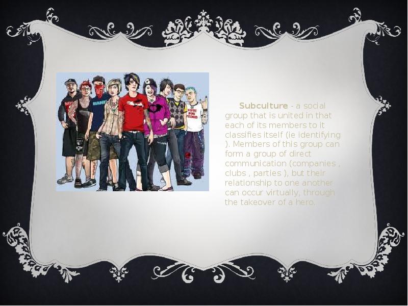 Modern youth subculture