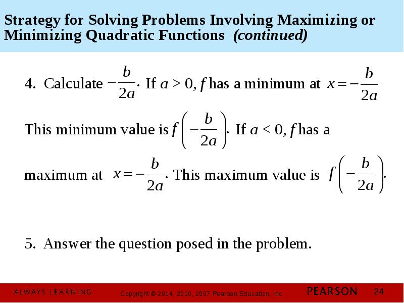 Chapter 3. Polynomial and Rational Functions. 3.1 Quadratic Functions