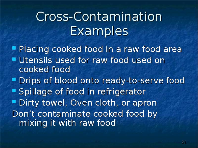 Food sources and protection. (Chapter 4)