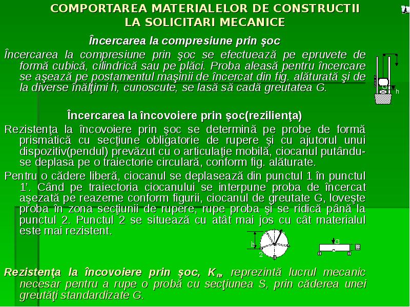 Comportarea materialelor de constructii. La solicitari mecanice