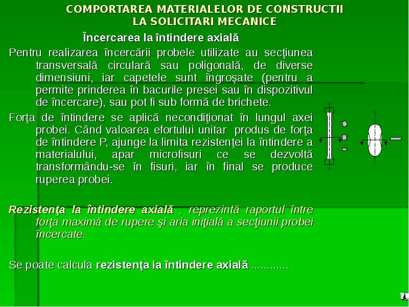 Comportarea materialelor de constructii. La solicitari mecanice