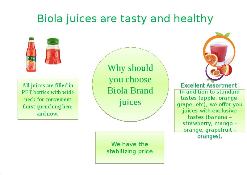 Biola juice. Biola brand