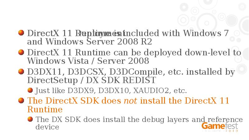 Directx 11. Technology update