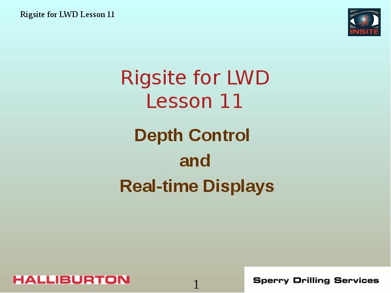 Rigsite for LWD. (Lesson 11)