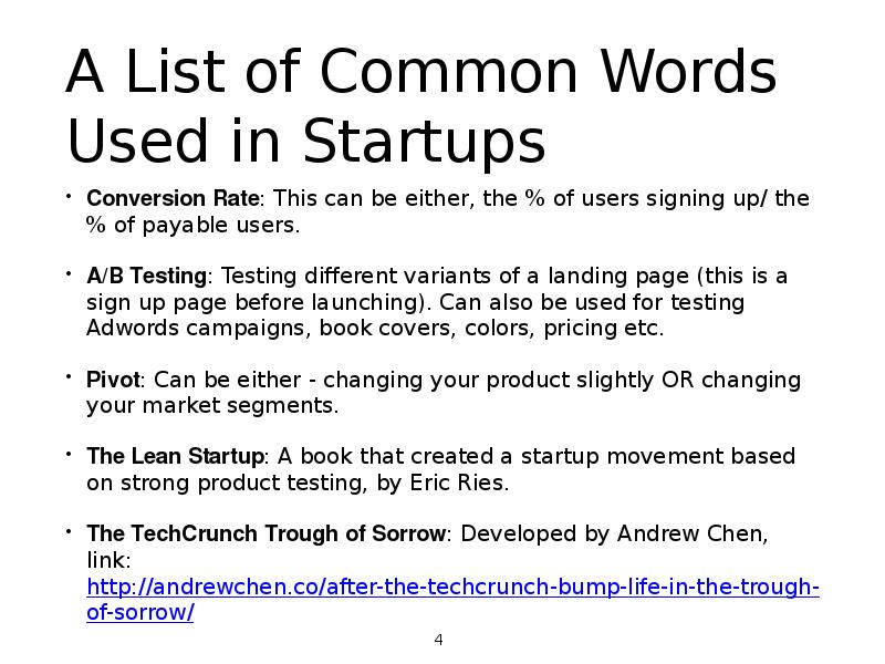 Startup Terminology 101