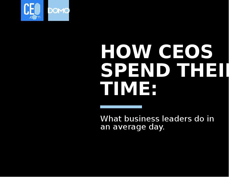 How CEOs Spend Their Time - презентация, доклад, проект