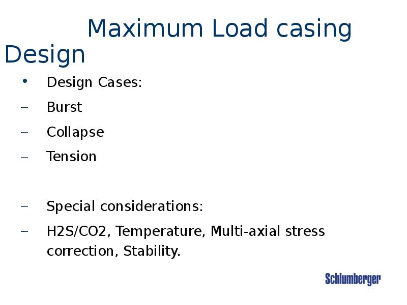 Basic Casing Design and Casing Point Selection